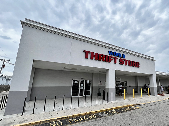 The unassuming exterior of World Thrift belies the treasure trove within&mdash;like finding a gourmet meal at what looks like a greasy spoon.