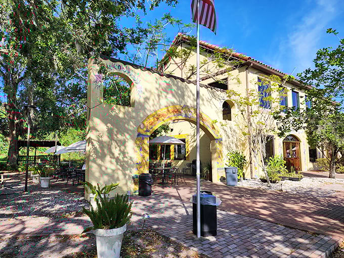 The Mediterranean-meets-Bavaria exterior of Yalaha Bakery stands like a delicious mirage in Central Florida's lake country.