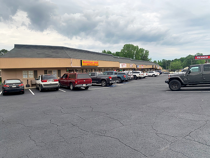The bright yellow sign of Bankhead Diner shines like a beacon of breakfast hope. Open seven days a week—words that sound like poetry to hungry travelers.