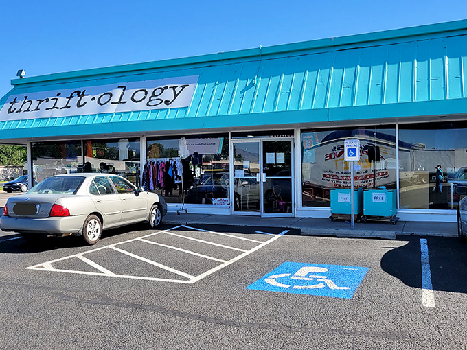 That iconic turquoise awning isn't just eye-catching—it's a signal to savvy shoppers that treasure hunting season is perpetually open in Boise.