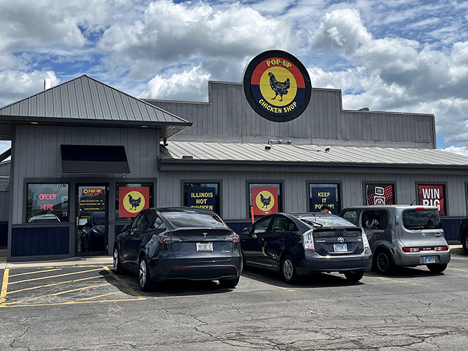 The unassuming gray exterior of Pop-Up Chicken Shop hides culinary treasures that would make Colonel Sanders weep with envy.