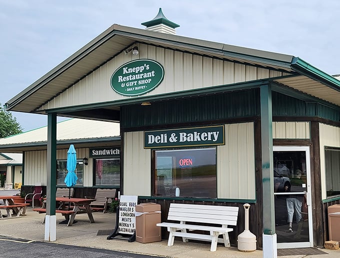 The humble exterior of Knepp's belies the culinary treasures within, like finding a diamond mine disguised as a garden shed.