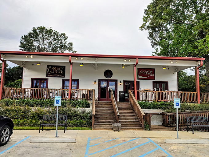That charming porch invites you in like a Southern grandma who won't take no for an answer.