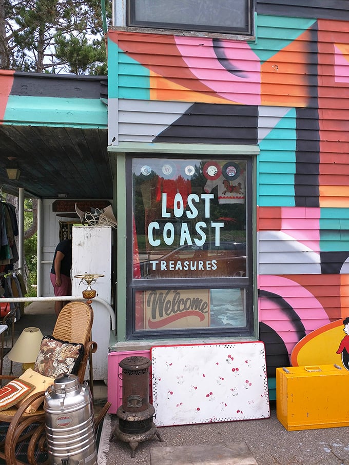 The psychedelic facade of Lost Coast beckons like a siren song to thrift-hunters. This isn't your grandmother's secondhand shop—unless your grandmother was incredibly cool.