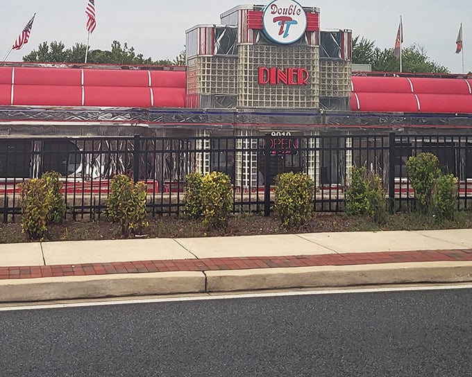 The classic diner silhouette of Double T is unmistakable from the street&mdash;chrome, glass blocks, and that distinctive red awning promising comfort food paradise inside.