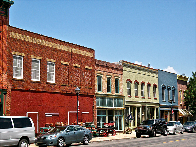 These aren't just buildings; they're time capsules with storefronts, each brick telling stories of riverboat days and frontier dreams.