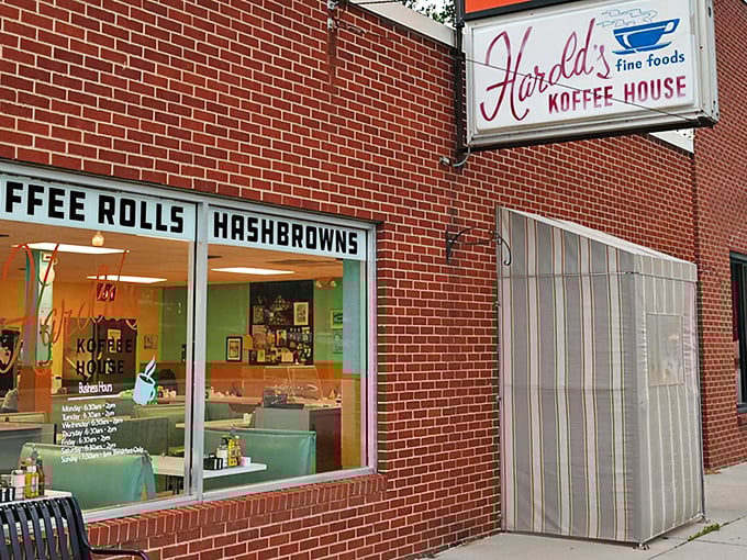 The iconic red brick exterior of Harold's Koffee House promises what every great American diner should&mdash;comfort food that hugs your soul from the inside.