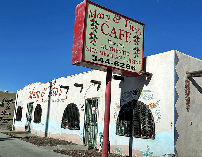 This sign has been guiding hungry New Mexicans to chile paradise since 1963. Some landmarks need no neon or flash&mdash;just reputation.