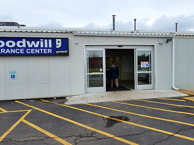 The unassuming exterior holds treasures that would make any garage sale enthusiast weep with joy.