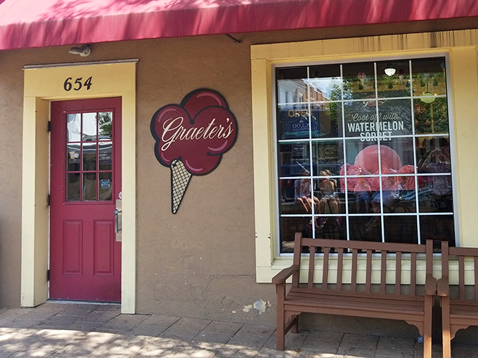 That signature Graeter's logo with its cheerful ice cream cone emblem &ndash; the Bat-Signal for dessert enthusiasts across Ohio.
