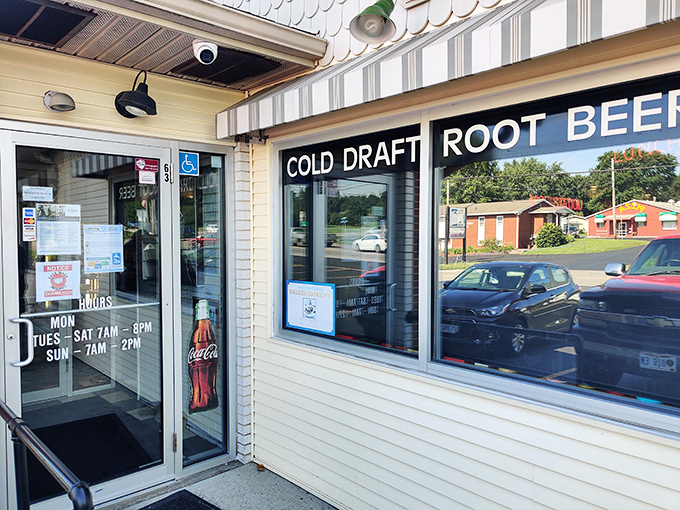 Where cold draft root beer and warm welcomes await. This entrance has witnessed generations of Ohioans seeking comfort food salvation.