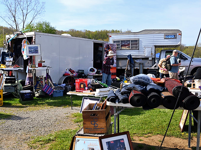 Treasure hunting at its finest! Vendors set up shop with everything from vintage collectibles to everyday essentials, creating a maze of possibility at Rogers Flea Market.