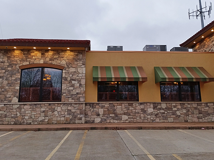 The iconic stone facade and red-green striped awnings of Stancato's stand as a beacon to pasta pilgrims everywhere. Italian food paradise awaits.