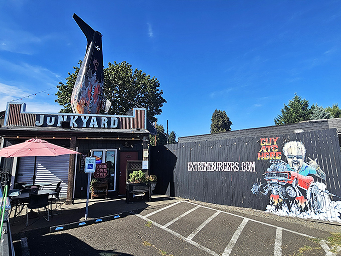 That airplane fin isn't just for show&mdash;it's a beacon calling hungry travelers to burger paradise in Junction City.