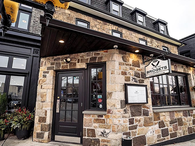 The stone fa&ccedil;ade of Bridget's isn't just gorgeous architecture&mdash;it's a culinary promise waiting to be fulfilled. Like finding a treasure chest on Butler Avenue.