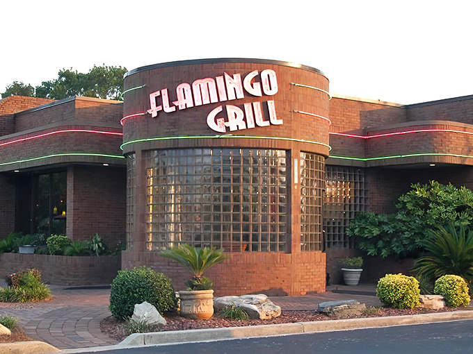 The Art Deco curves and glass block windows of Flamingo Grill aren't just eye candy&mdash;they're a promise that what awaits inside transcends typical beach town dining.