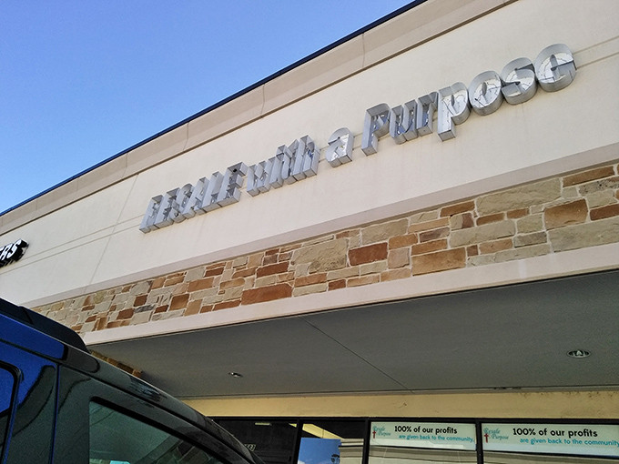 The sign beckons like a siren call to bargain hunters. Resale With A Purpose isn't just a store&mdash;it's a treasure-hunting expedition waiting to happen. 