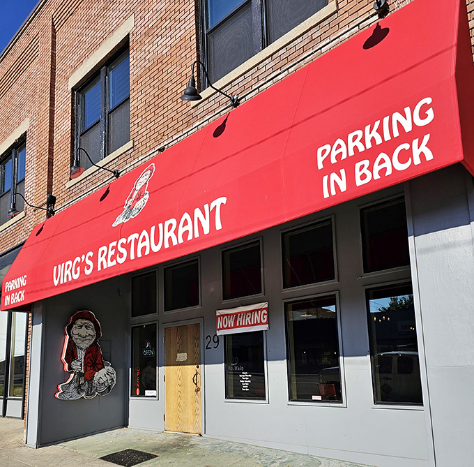 "Parking in Back" isn't just practical advice&mdash;it's your first clue that Virg's focuses on what matters: the food waiting inside those unassuming doors.