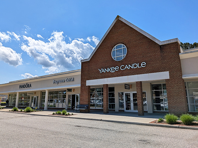 The colonial-inspired architecture of Williamsburg Premium Outlets makes bargain hunting feel almost historically significant. That clock tower isn't just keeping time&mdash;it's counting down to your next great deal.