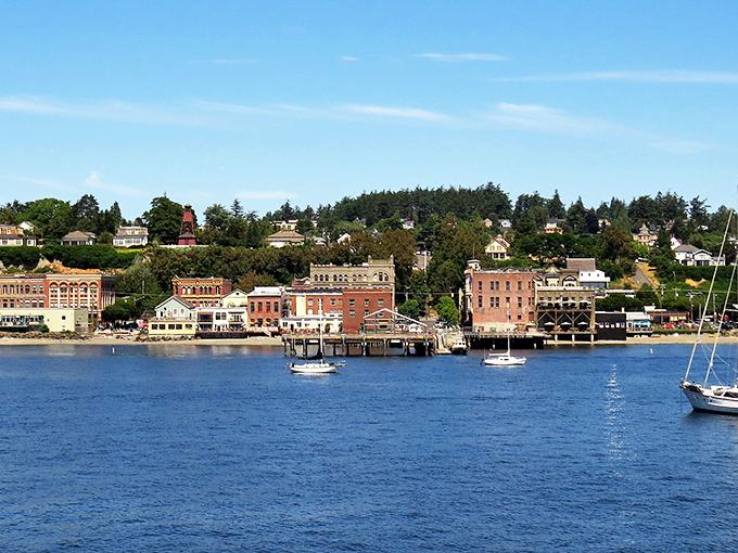 Port Townsend's waterfront looks like a movie set, except the Victorian buildings are authentic and the water views come standard with every visit.