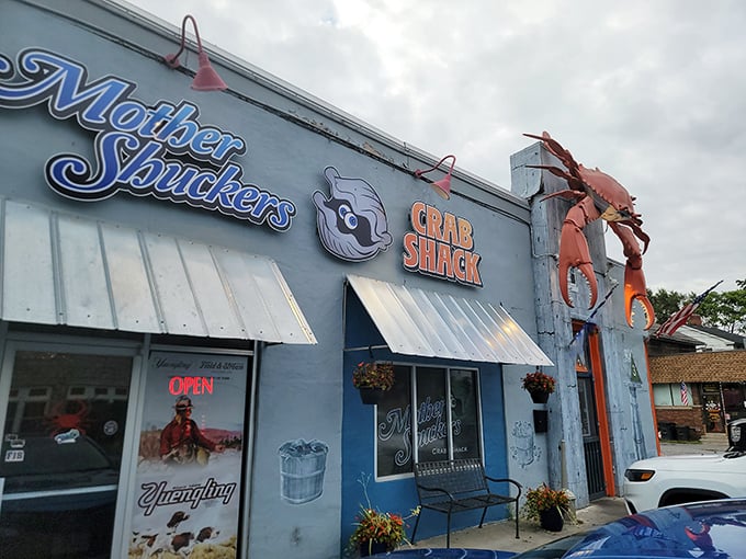 A life preserver hangs by the entrance&mdash;not because you'll be swimming, but because you might need saving from your own appetite.