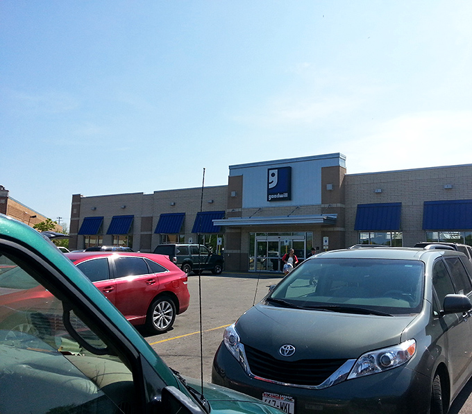 The unassuming exterior of Milwaukee's Goodwill hides a treasure trove within. Like a Vegas casino, what happens inside defies all expectations.