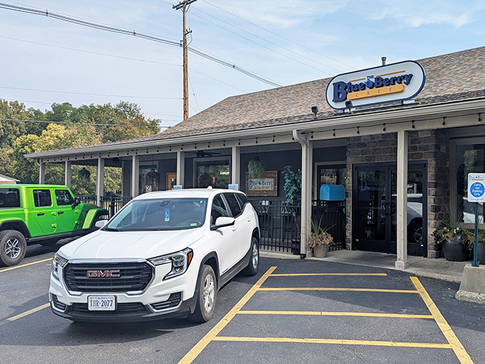 The unassuming exterior of The Blue Berry Caf&eacute; in Bellbrook hides culinary treasures that have locals setting their alarms for dawn and out-of-towners plotting weekend pilgrimages.