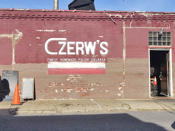 The unassuming red brick facade of Czerw's might not scream "culinary destination," but that bold "World's Best Kielbasy" sign isn't kidding around.