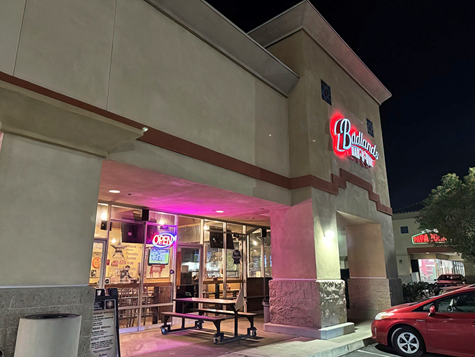 Badlands BBQ glows like a smoky beacon in the night, beckoning hungry carnivores to this unassuming Norco treasure.