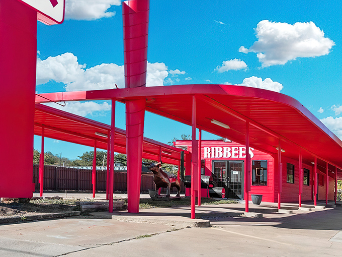 That red exterior isn't asking for your attention&mdash;it's demanding it, and honestly, you should listen.