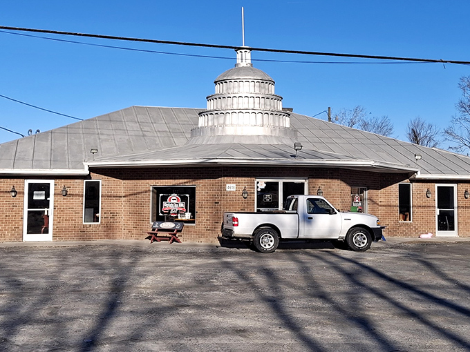 That iconic silver dome crowning Skylight Inn BBQ isn't just architectural flair&mdash;it's a beacon calling hungry pilgrims to this temple of pork in Ayden.