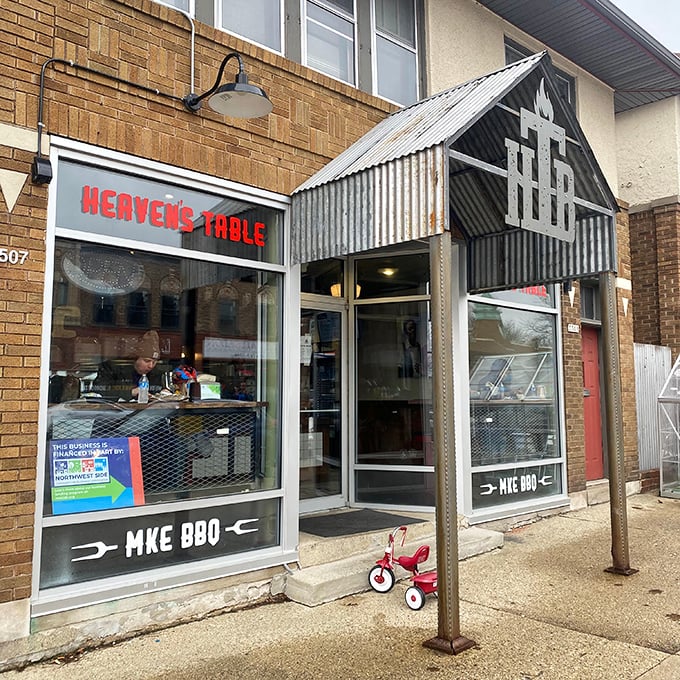 The unassuming brick exterior of Heaven's Table BBQ hides Milwaukee's smoky treasure &ndash; like finding the BBQ equivalent of a speakeasy, but with better aromas.