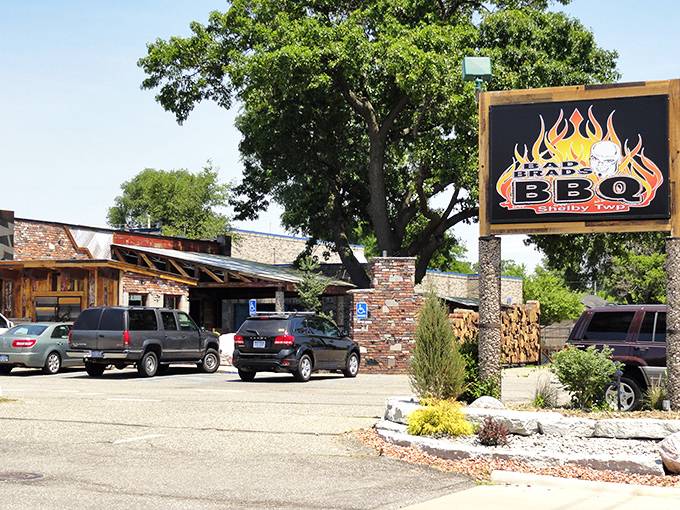 Flames painted on the roadside sign aren&rsquo;t just decoration&mdash;they&rsquo;re a warning. Your taste buds are about to experience a delicious inferno of Michigan barbecue magic.