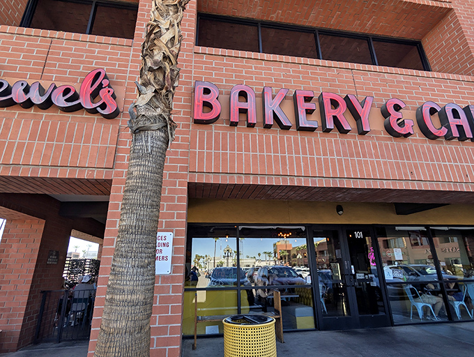 The brick facade of Jewel's Bakery & Cafe stands like a culinary lighthouse in Phoenix, promising gluten-free delights that taste anything but restricted.