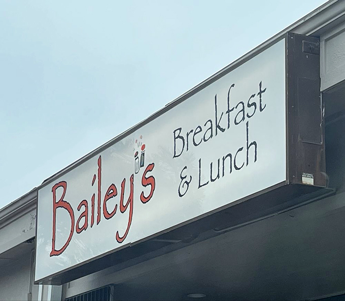 No fancy frills needed &ndash; just a straightforward sign that says exactly what you'll find inside: honest-to-goodness breakfast and lunch worth writing home about.