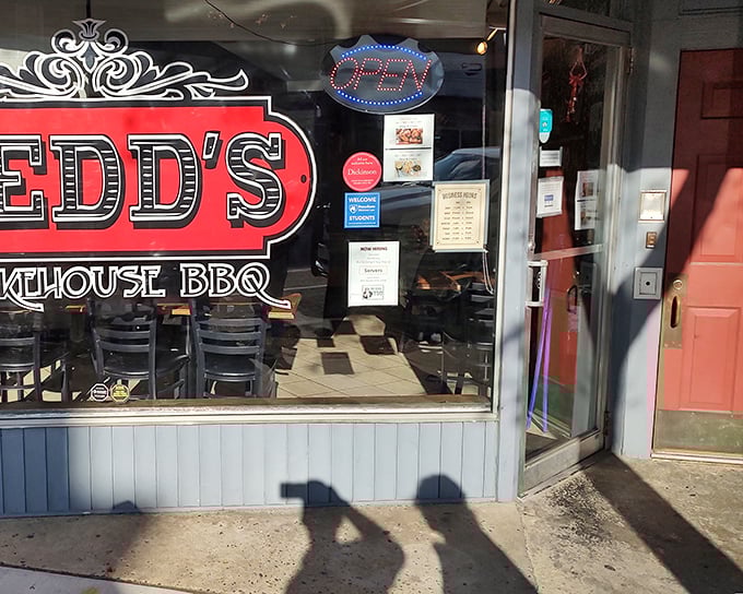 That moment when you spot the "OPEN" sign at Redd's and your stomach does a little happy dance of anticipation.