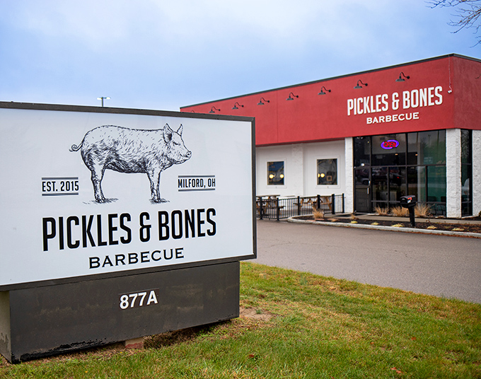 That striking red exterior isn't just for show&mdash;it's a beacon of barbecue hope visible from three counties away. Your stomach knows what that color means.