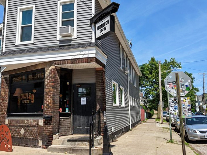 The unassuming brick exterior of Rowley Inn has welcomed hungry Clevelanders since 1906, standing like a time capsule in Tremont's evolving landscape.