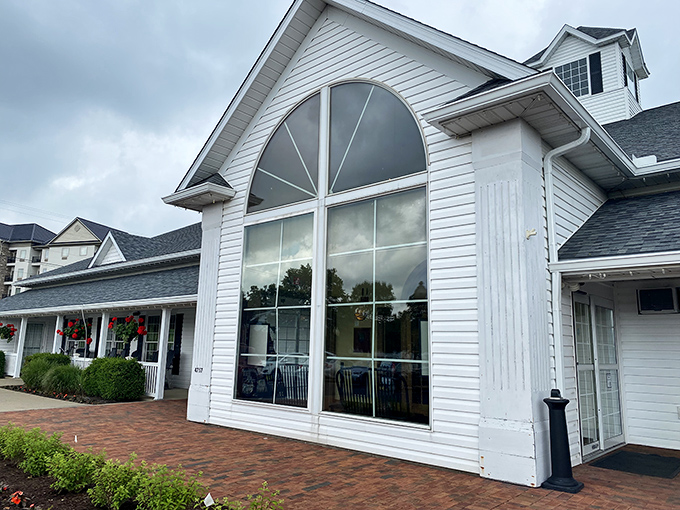 The welcoming white exterior of Berlin Farmstead beckons like a lighthouse for hungry travelers in Amish Country. Come for the potatoes, stay for everything else.