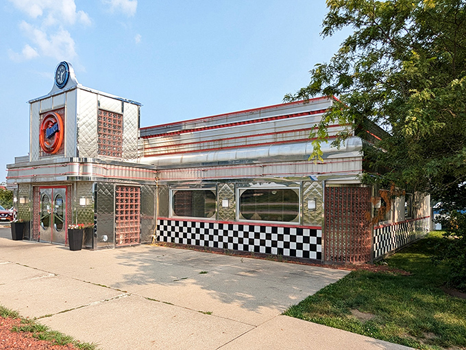 This chrome-adorned beauty could have been a backdrop for "American Graffiti" &ndash; classic diner perfection awaits inside.
