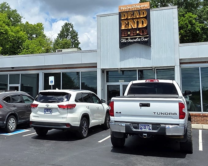 Dead End BBQ's unassuming exterior proves the best treasures don't need fancy facades to announce their greatness.