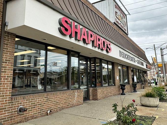The iconic red lettering of Shapiro's stands as a beacon of hope for the sandwich-deprived masses of Indianapolis.