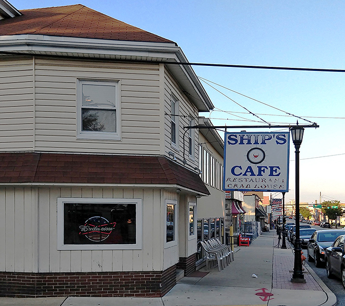 The unassuming exterior of Ship's Caf&eacute; in Catonsville hides culinary treasures within. Like finding a pearl in an oyster, the real magic happens inside.