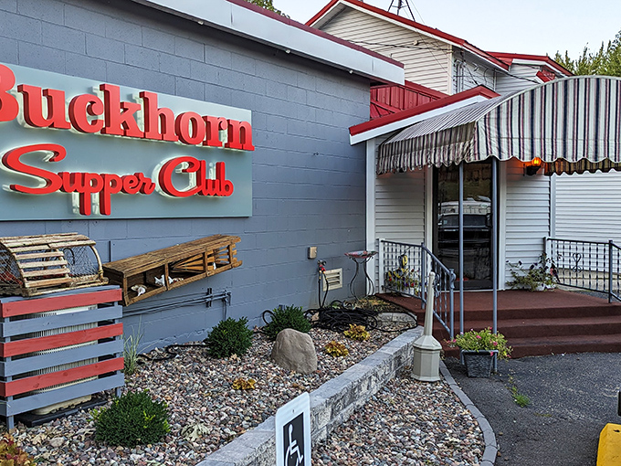 The Buckhorn's exterior whispers "supper club" while shouting "come hungry" &ndash; Wisconsin's version of a warm hug.
