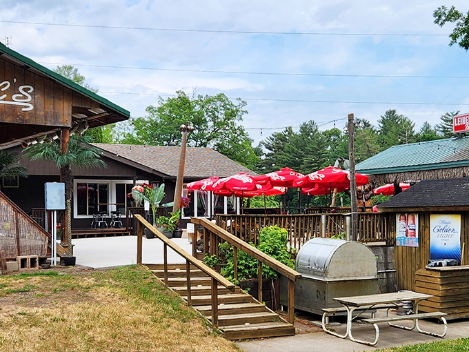 The outdoor deck transforms summer dining into an event worth writing home about.