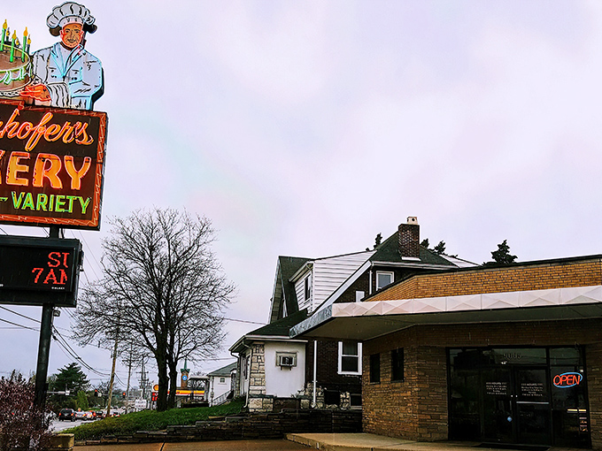 The iconic Federhofer's sign stands sentinel over Gravois Road, a beacon of buttery hope for sweet-toothed St. Louisans since long before calorie counting was invented.