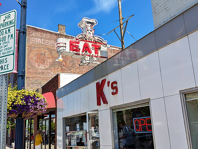 That vintage "EAT" sign towering over Main Street isn't suggesting&mdash;it's demanding, and you should absolutely obey.