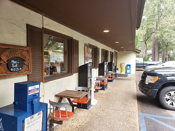 No fancy valet parking here&mdash;just a humble exterior that whispers, "We're busy making incredible seafood, not impressing architects." The best places never dress up.
