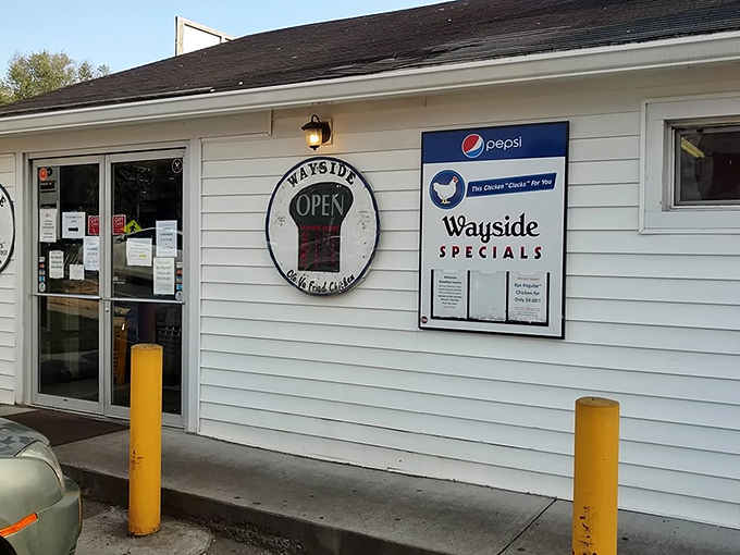 The unassuming white exterior of Wayside hides culinary greatness within, like finding Shakespeare writing in a garden shed.