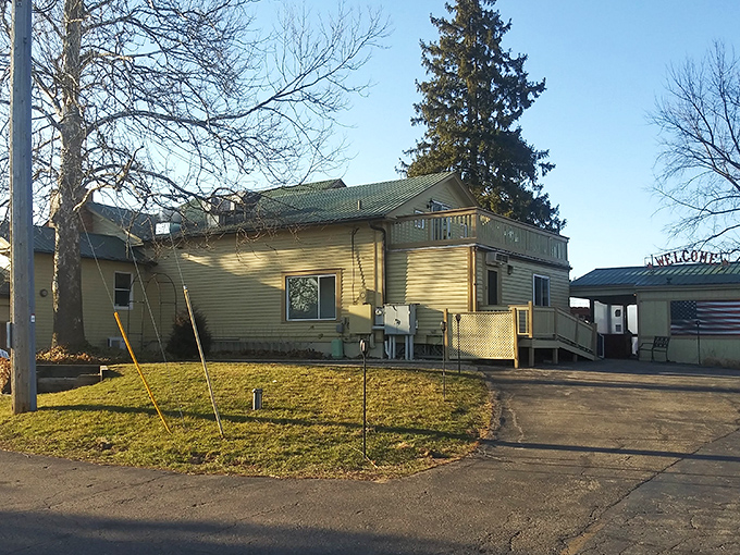 The unassuming exterior of The Grill House hides culinary treasures within, like a delicious secret Michigan keeps for those in the know.